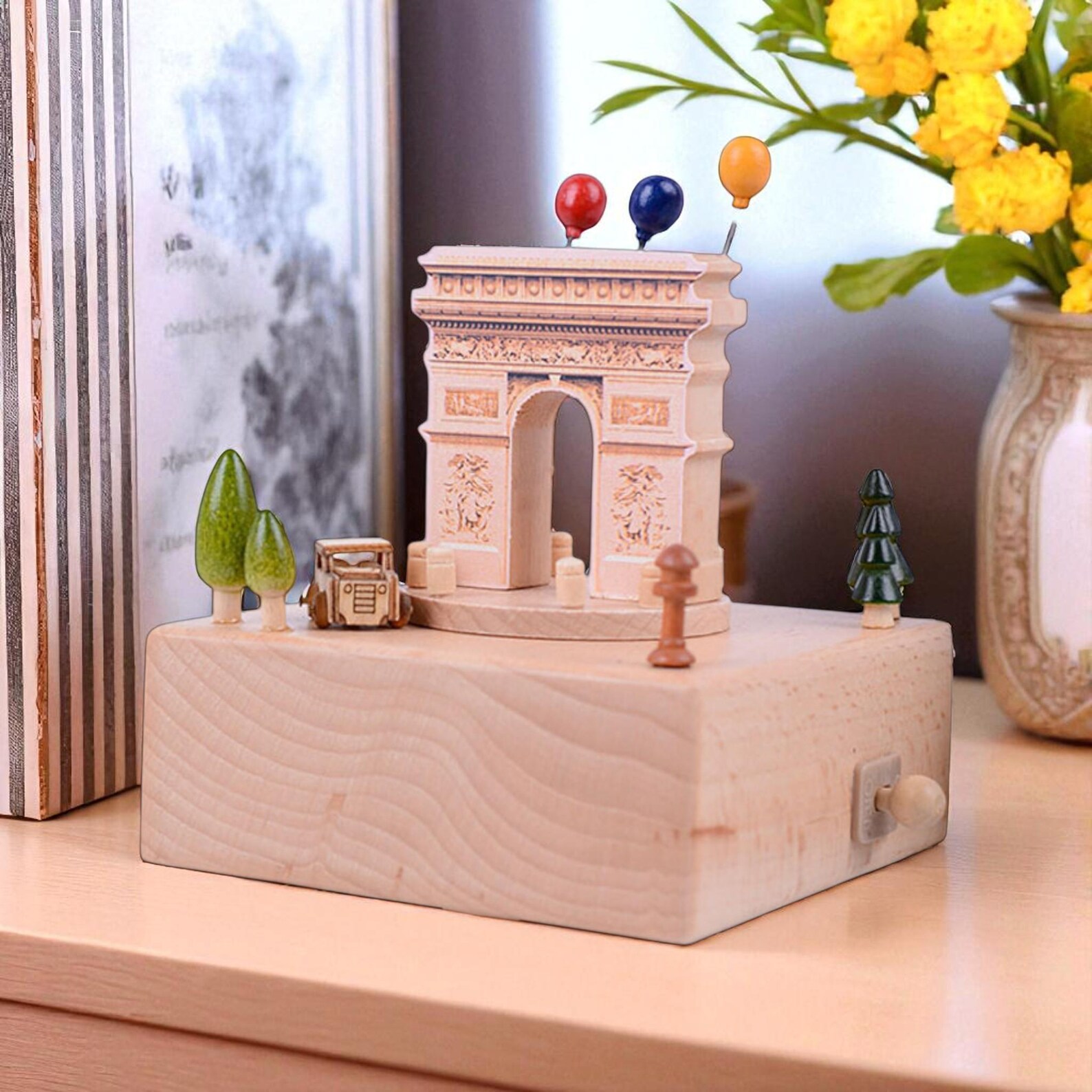 Arc De Triomphe Wooden Music Box - Paris Travel Souvenir - Etsy