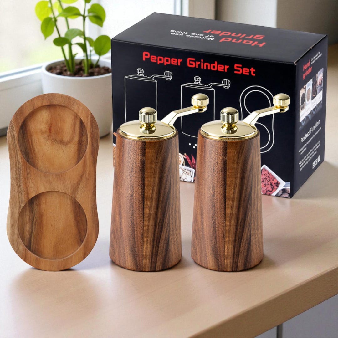 Solid Wood Hand-crank Pepper Grinder, Kitchen Gift - Etsy