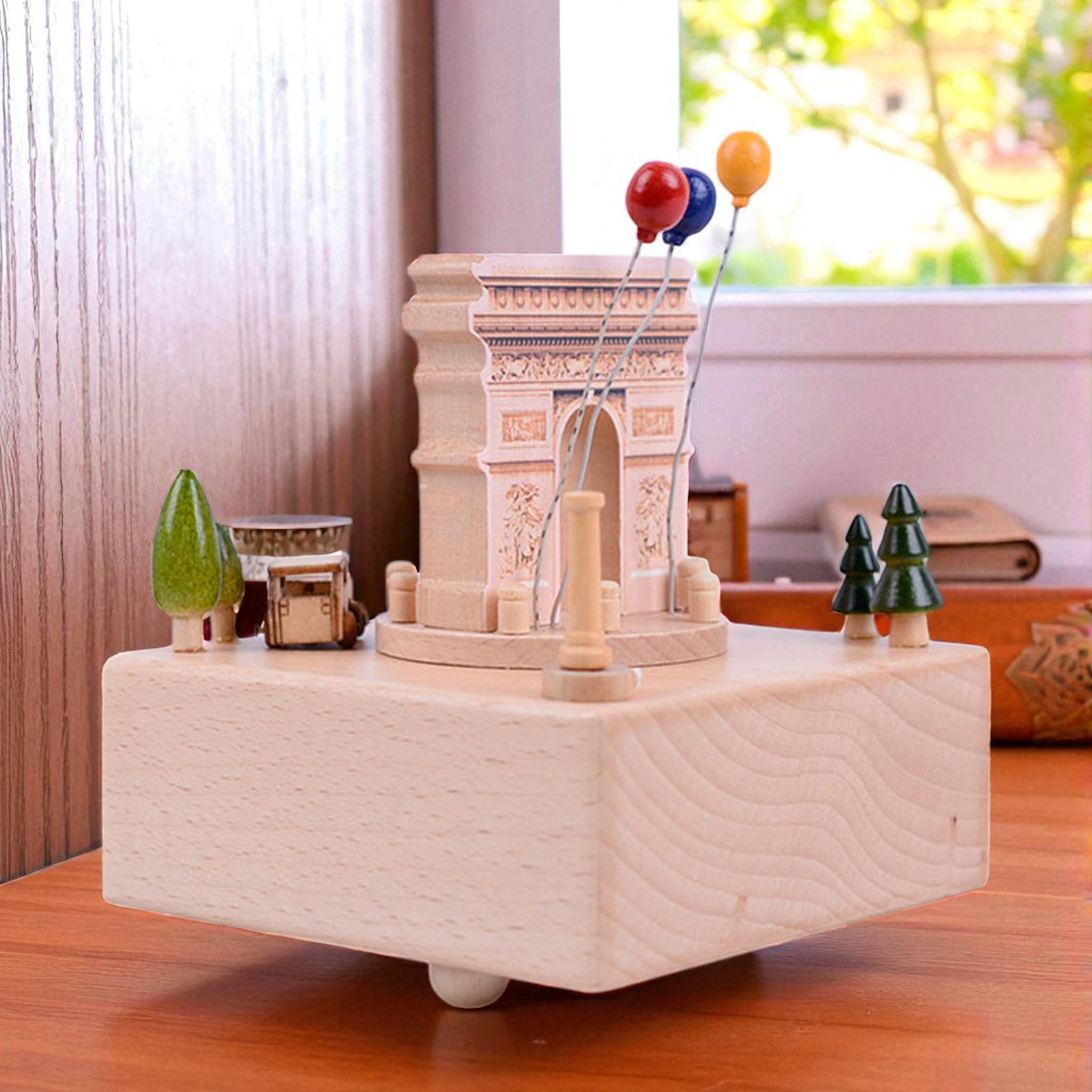 Arc De Triomphe Wooden Music Box - Paris Travel Souvenir - Etsy