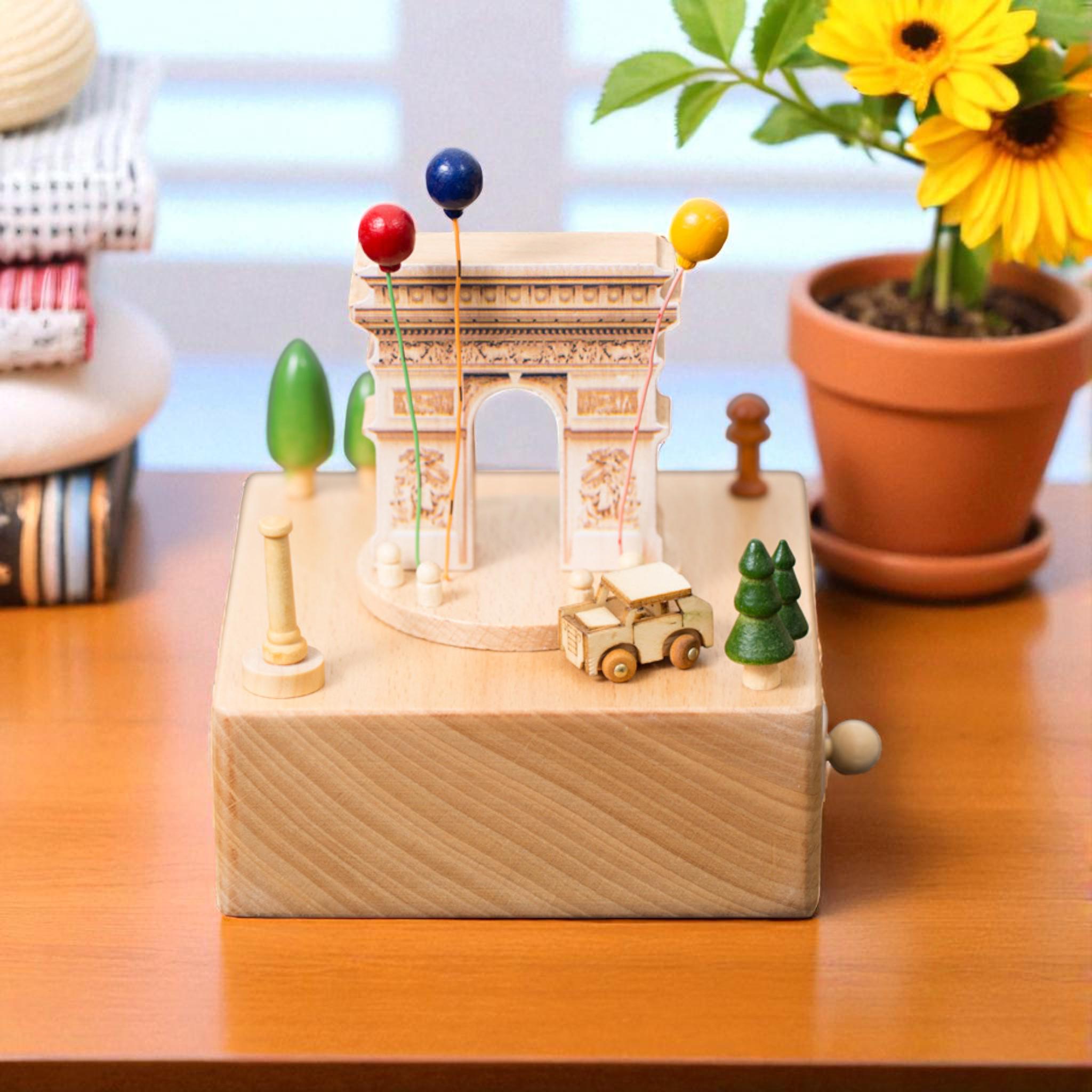 Arc De Triomphe Wooden Music Box - Paris Travel Souvenir - Etsy