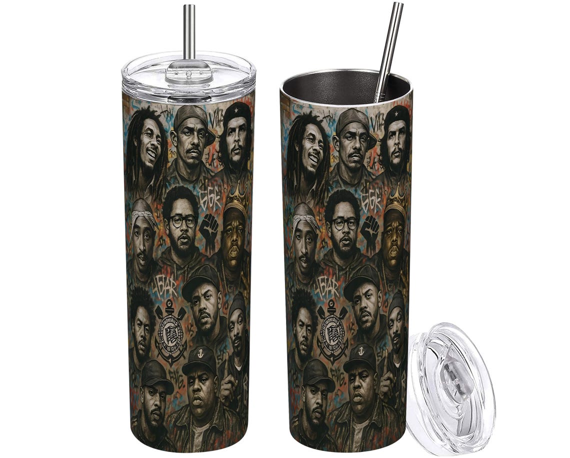 Hip Hop Legends Tumbler Wrap: Rap Icon Graffiti Design (PNG Digital ...