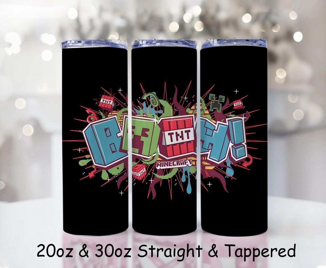 TNT Pixel Art Tumbler Wrap | Gaming Explosion PNG | 20oz 30oz Skinny ...
