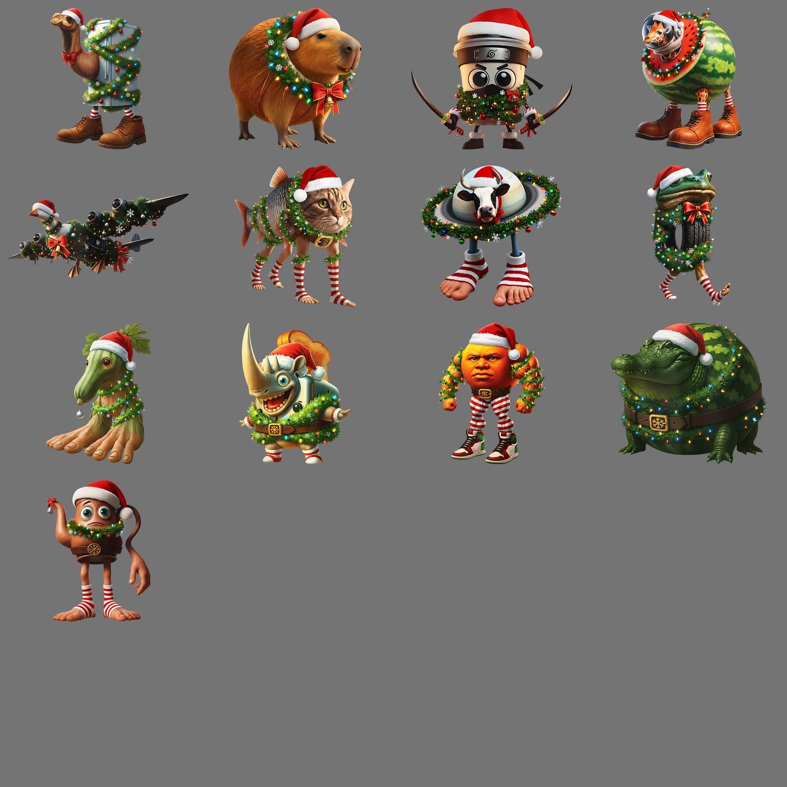 Italian Brainrot Christmas PNG - Funny Meme Holiday Humor Clipart ...