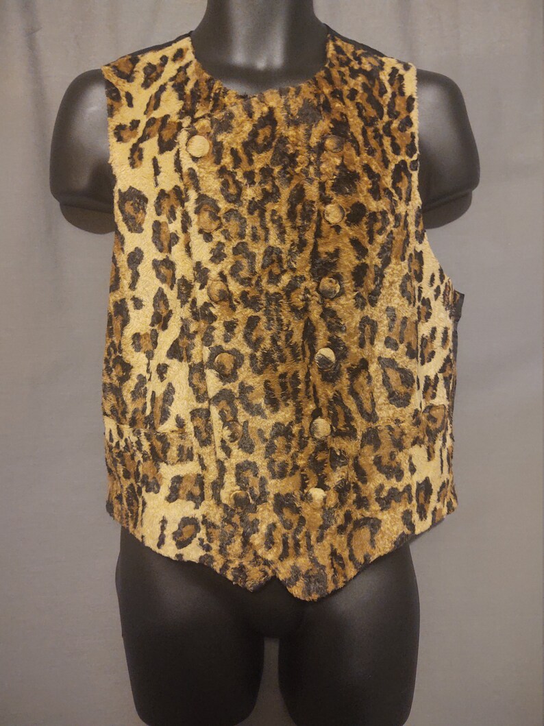 Moschino Cheap and Chic Men's Leopard Print Fun Fur Vest Size US 40 ...