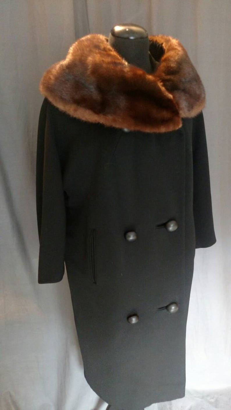 1960s Len Artel Dress Coat Harris Furs NY Black Wool Cocoon - Etsy Canada