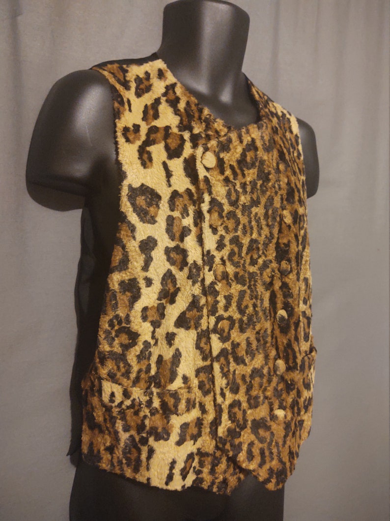 Moschino Cheap and Chic Men's Leopard Print Fun Fur Vest Size US 40 ...