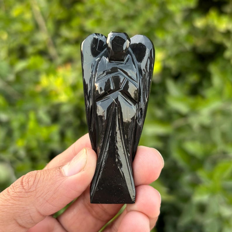 Natural Shungite Crystal Angel ~ Shungite Stone Guardian Angels for ...