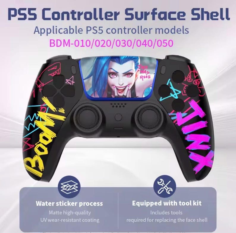 PS5 Jinx Controller Shell Conversion Kit - Complete With Tools, Buttons ...