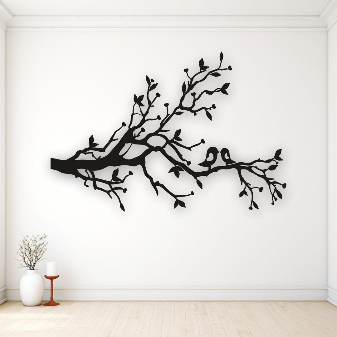 DIY Birds on Tree Branch Wall Art – Laser Cut / Acrylic Cutting Design ...