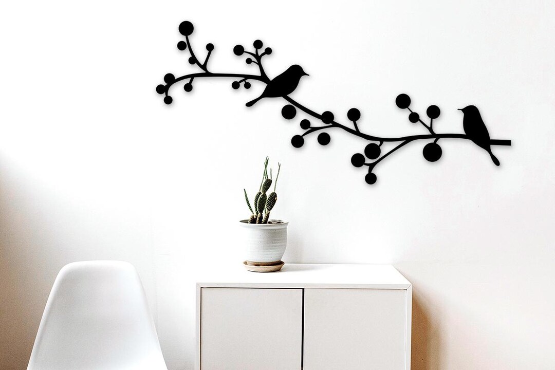 DIY Laser Cut Tree Branch With Birds Wall Art (digital Download) - Etsy