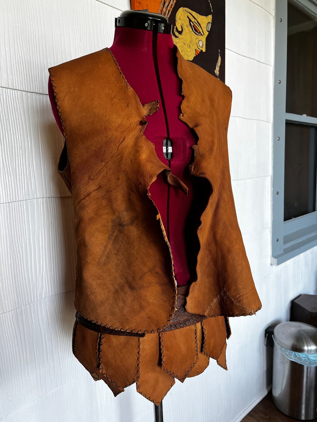 Mens Leather Viking Vest - Etsy