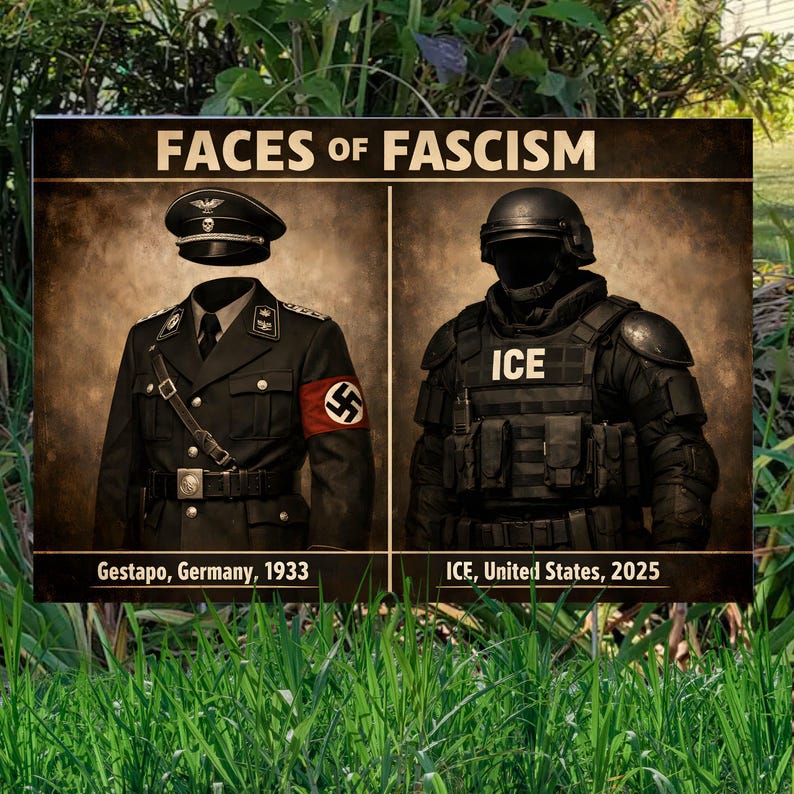 Ice Yard Sign ,protest Yard Sign, Anti ICE Anti Trump Political Protest ...