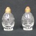 Vintage Etched Crystal Salt & Pepper Shakers With Plastic Caps (V584 ...