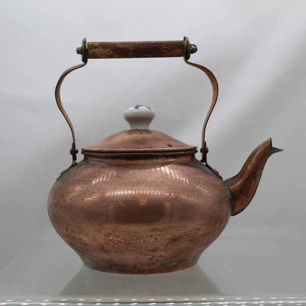 Antique Copper Teapot - Etsy
