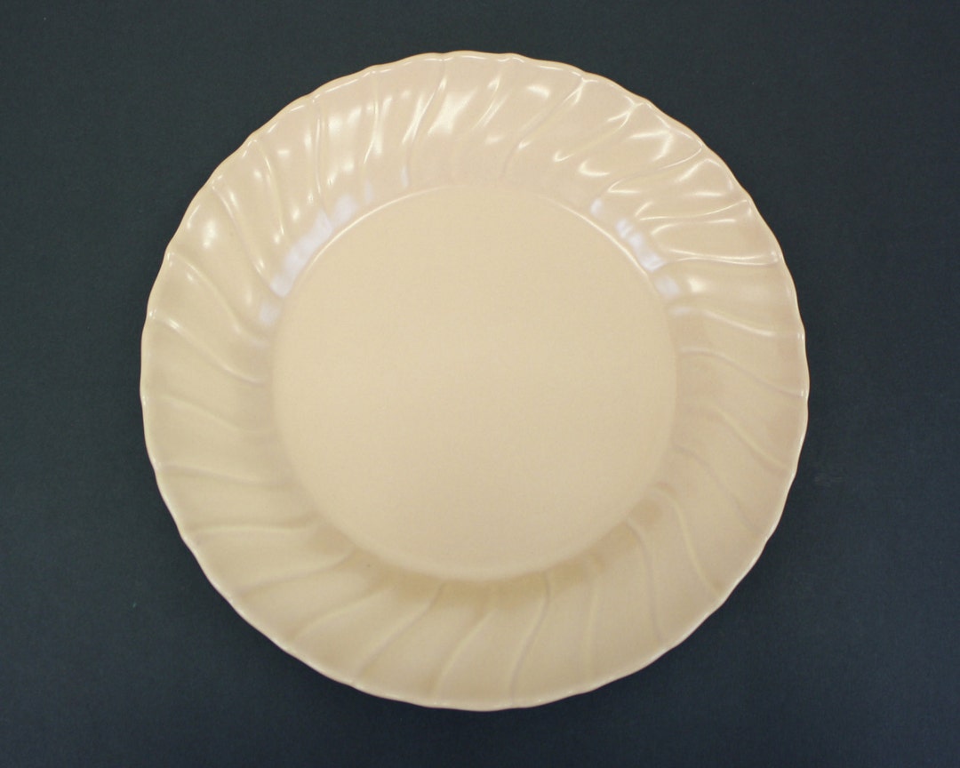 Vintage Peach Franciscan Stoneware Plate With Swirl Edge Pattern (E5110 ...