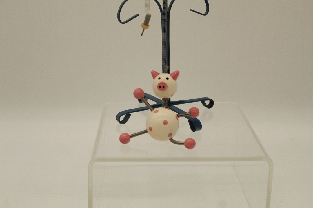 Vintage Pig Pink Wood Bouncy Spring Coiled Toy (V9545) - Etsy