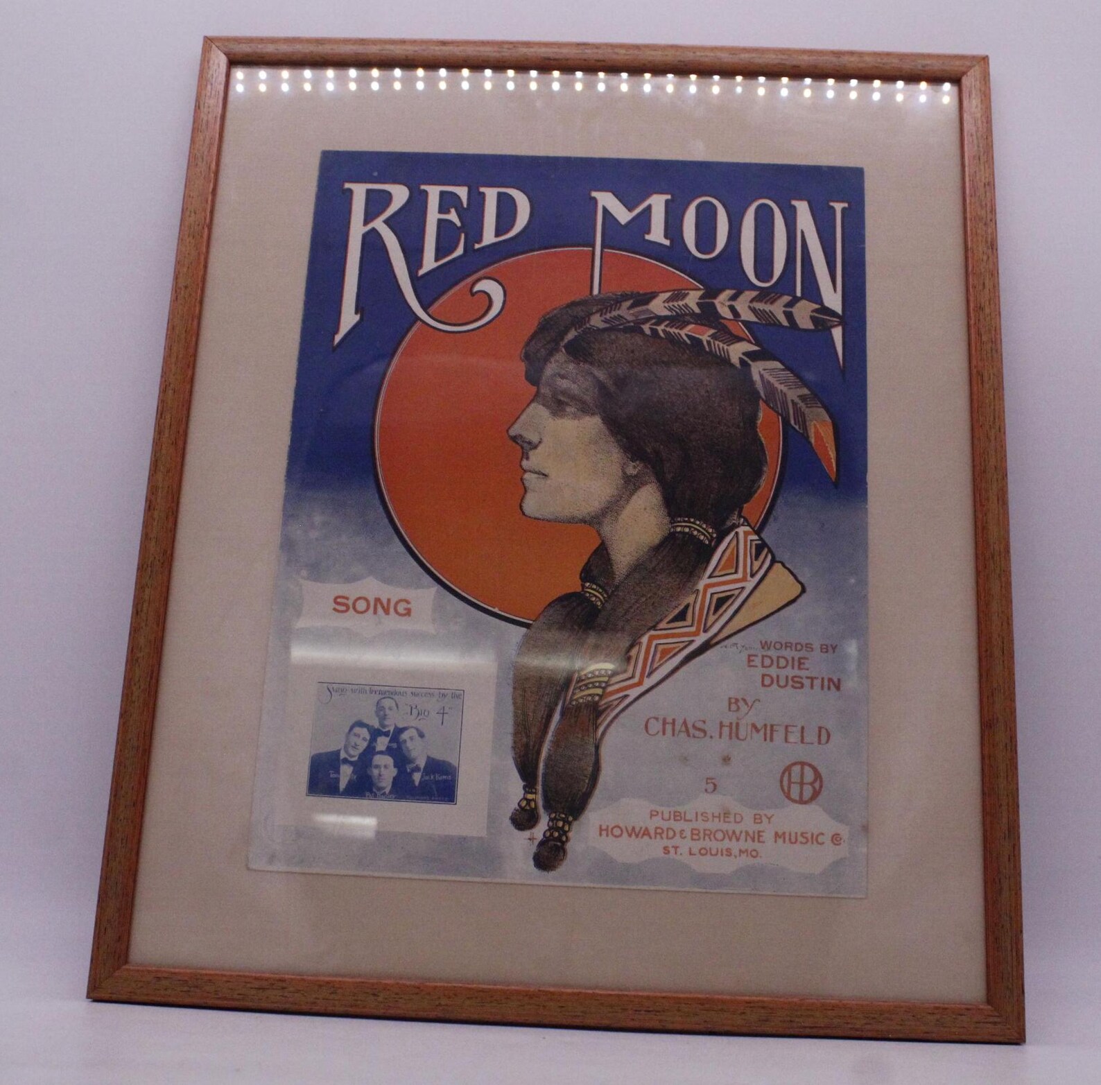 Vintage Red Moon Sheet Music in Quality Wood Frame (S2069) - Etsy