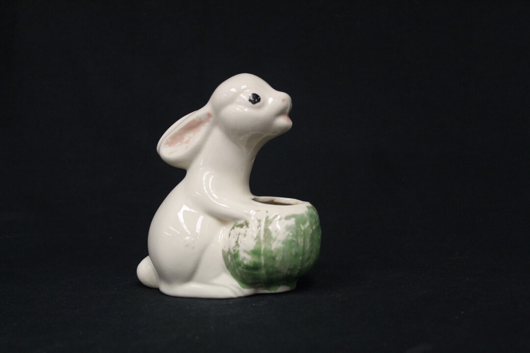 Vintage Ceramic Rabbit Planter (V4271) - Etsy