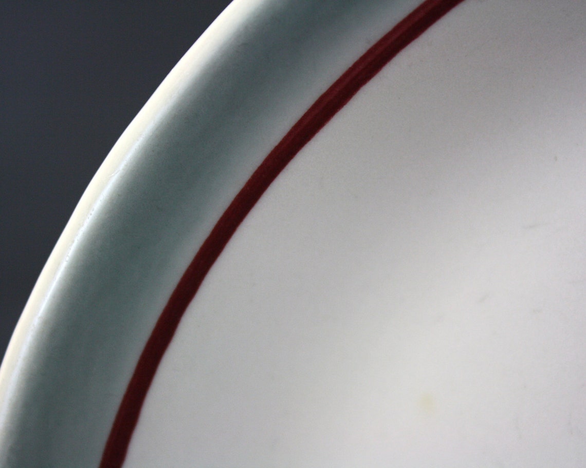 Vintage Walker China Small White Platter With Blue and - Etsy