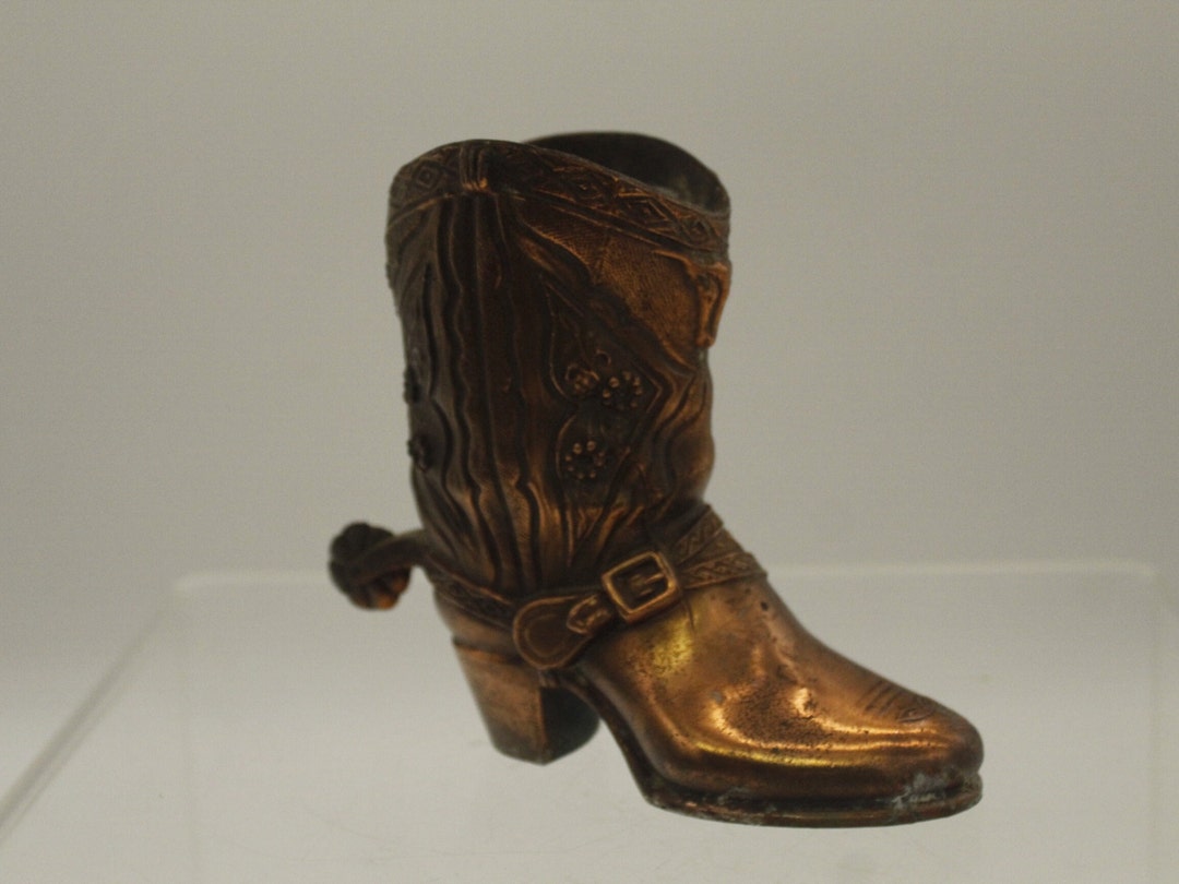 Vintage Copper Champion Cowboy Boot Vase (V10501) - Etsy
