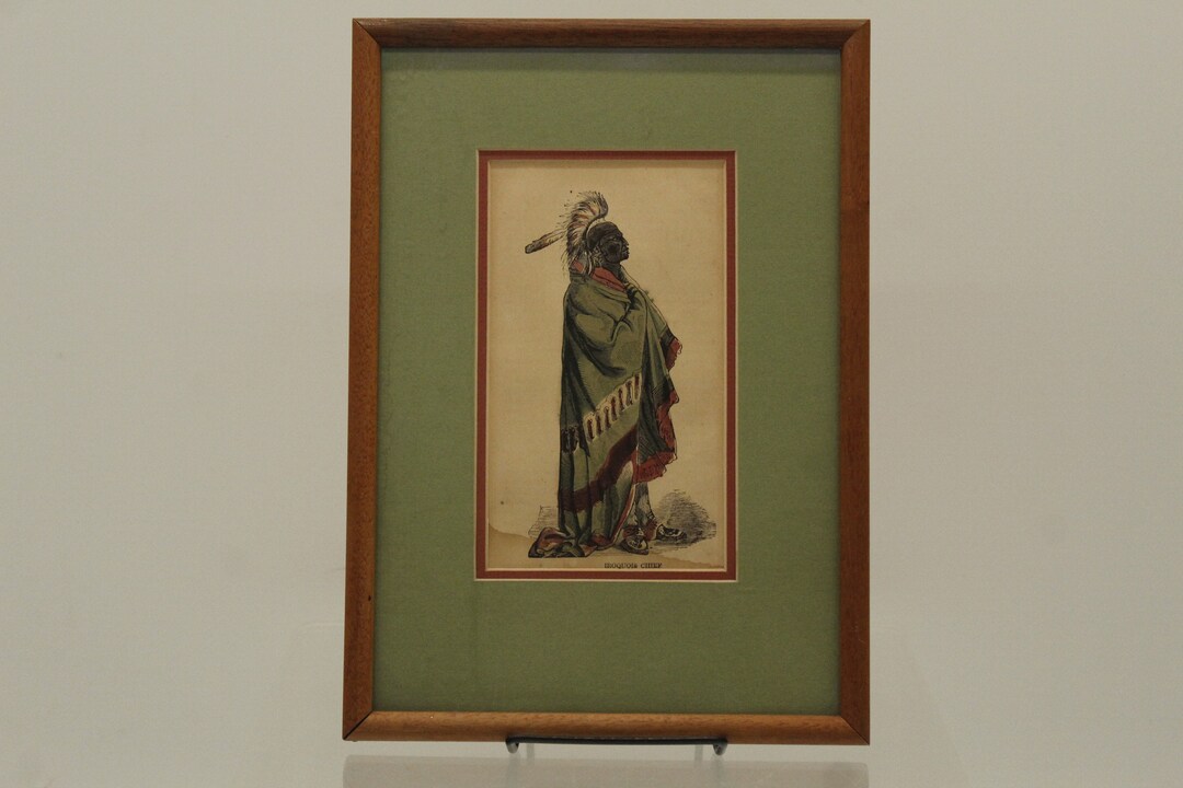 Vintage Iroquois Chief Hand Color Plate 1857 the Native American Tribes ...