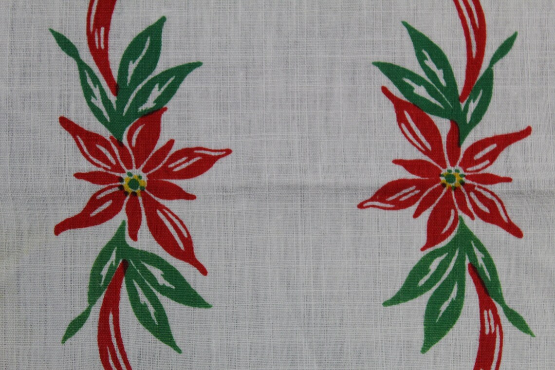 Vintage Penn Dutch Christmas Table Runner With Red & Green | Etsy