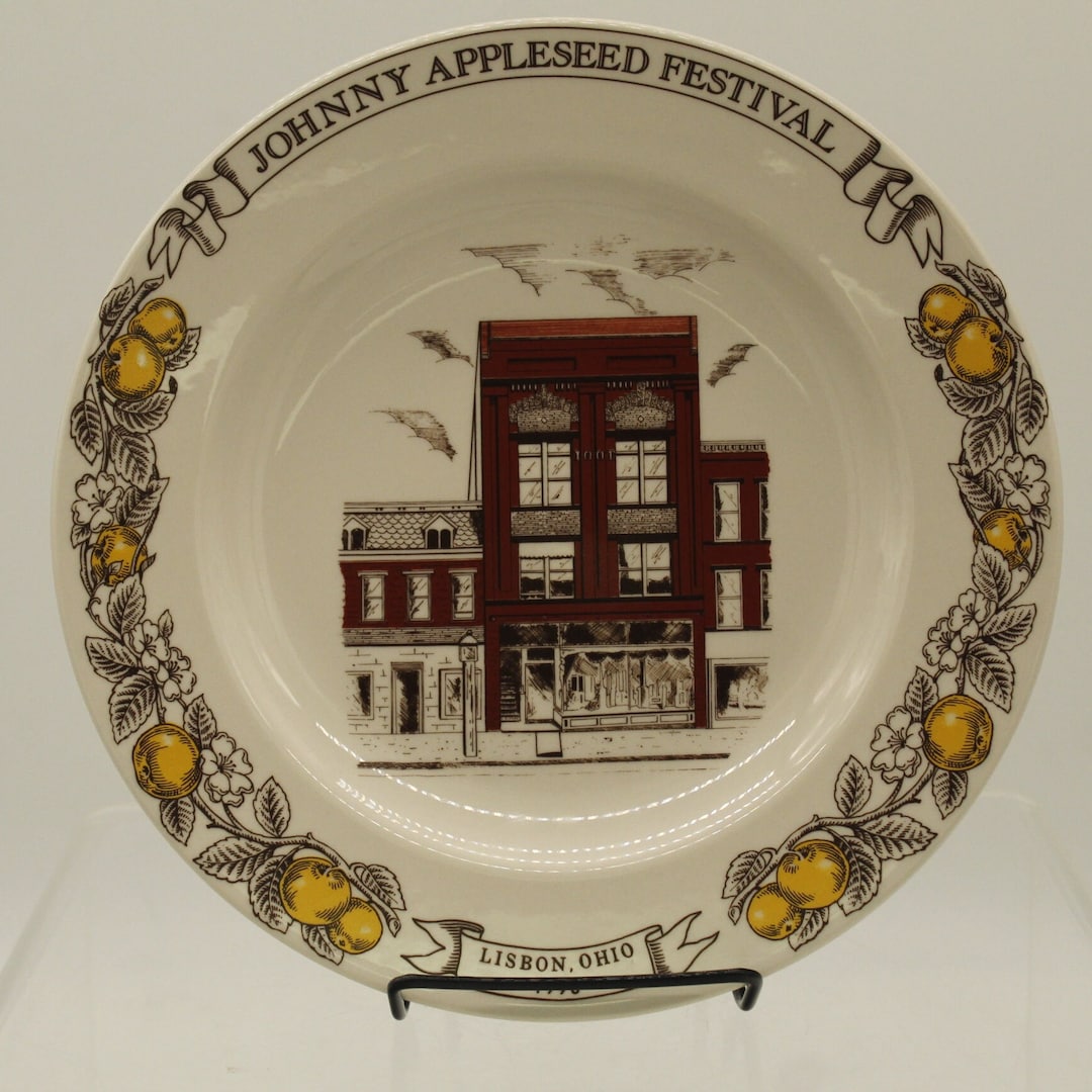 Vintage 1996 Johnny Appleseed Building With Apple Detailed Edge ...