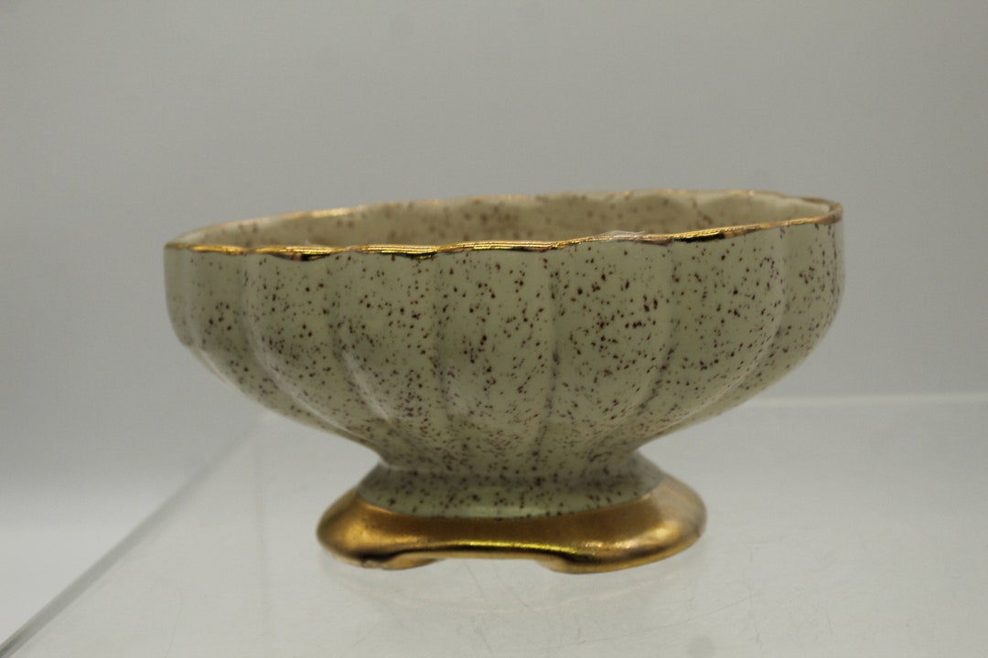 Vintage 1980s Shafer Speckled Oval 23K Gold Trimmed Dish (S888) - Etsy