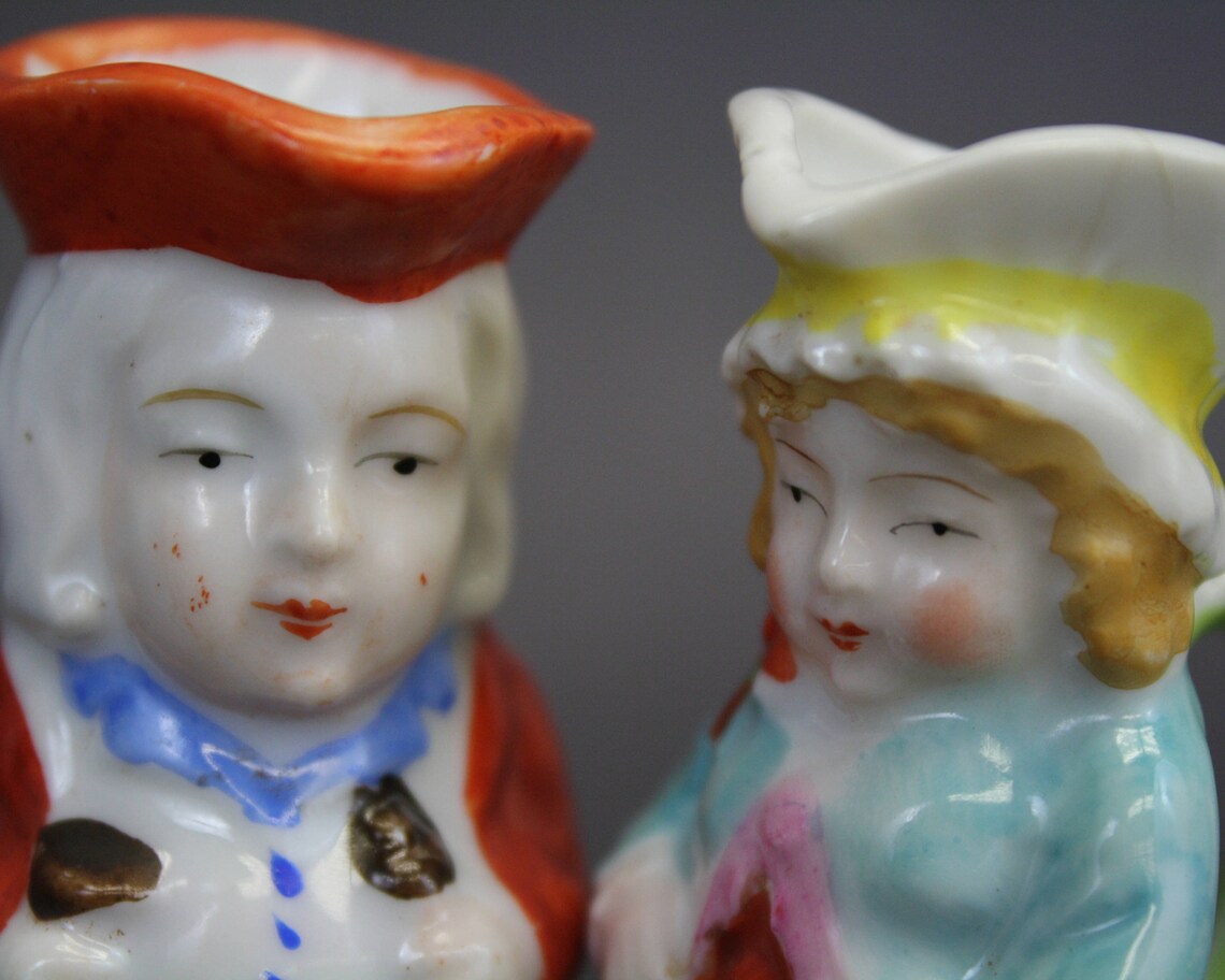 Vintage Miniature Victorian Couple Figural Pitchers Set of Two (E9322 ...