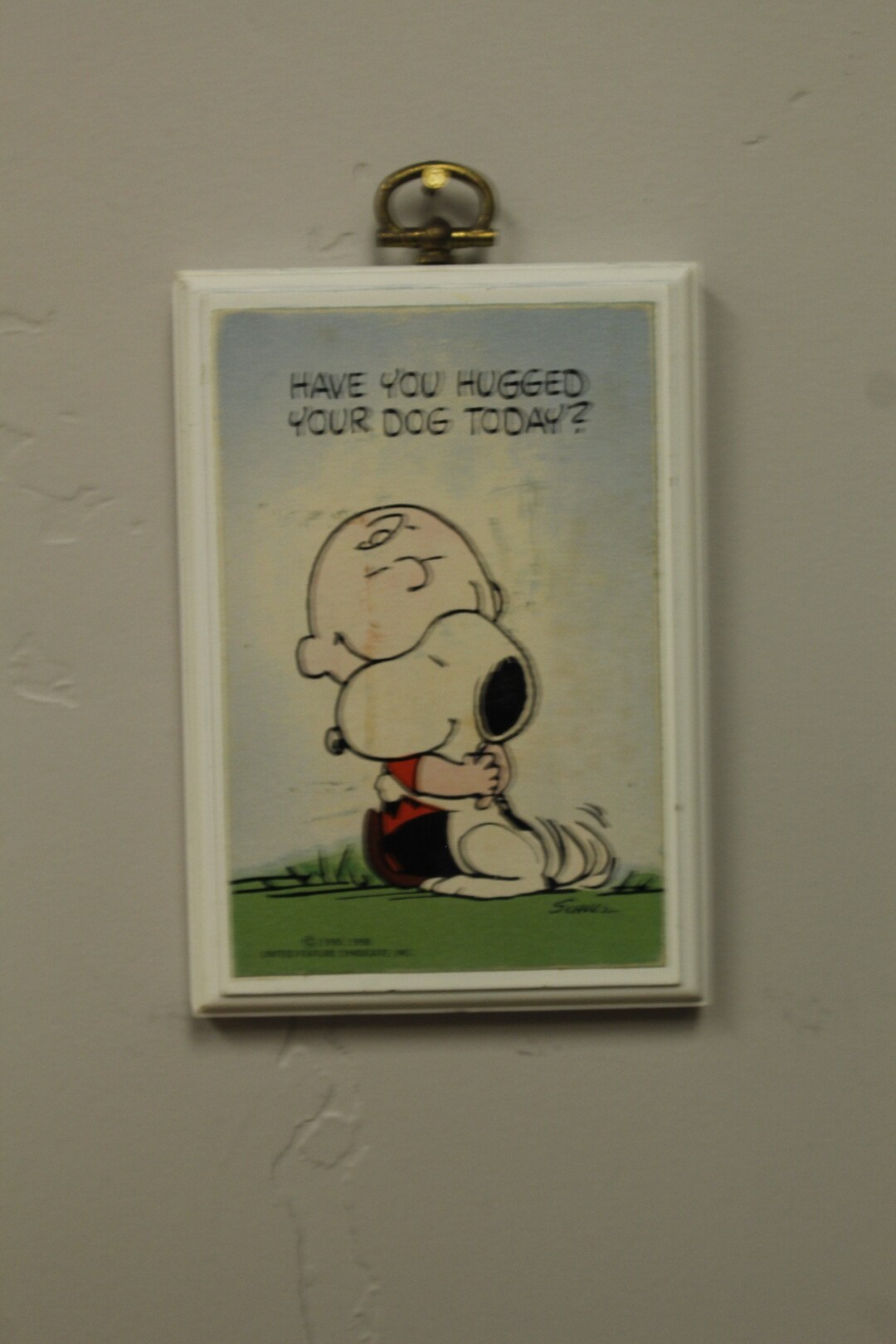 Vintage Snoopy Plaques 4.5"x3" Hugged Dog (V8713) - Etsy