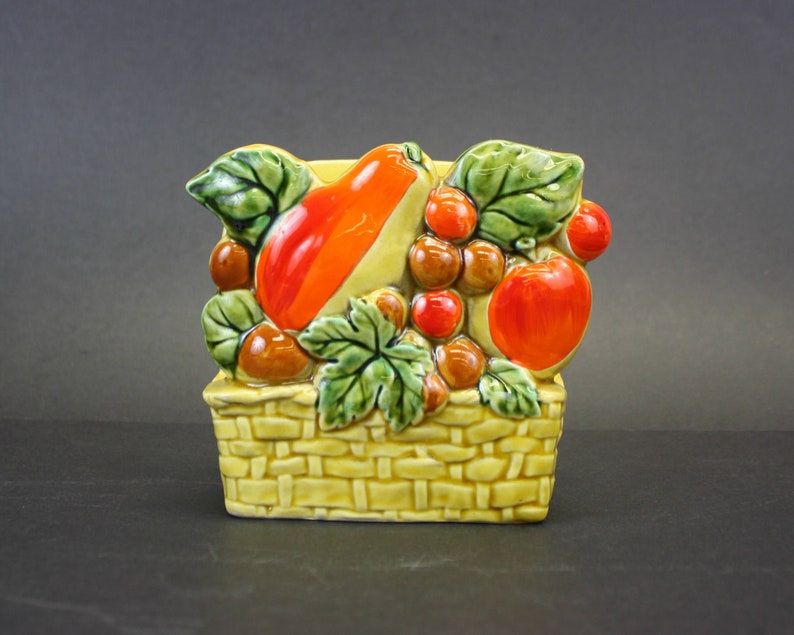 Vintage Lefton Basket Weave Fruit Napkin Holder E8978 | Etsy
