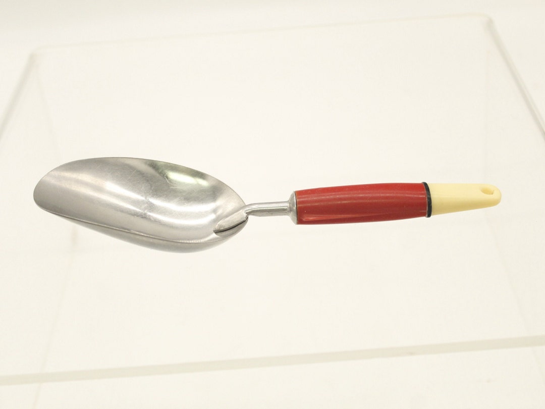 Vintage A&J Red White Stainless Steel Short Handle Spoon V10034 - Etsy