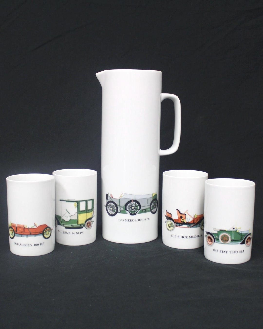 Vintage Haviland Classic Car Pitcher and Set of Five Cups (V5731) - Etsy