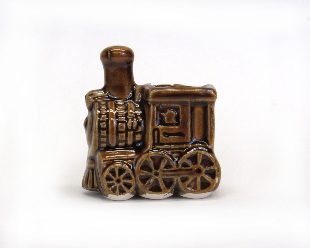 Vintage Train Shaped Brown Toothpick Holder (E10521) - Etsy