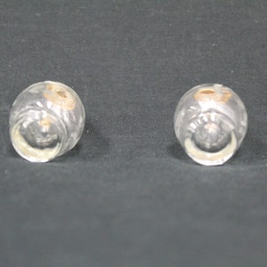 Vintage Etched Crystal Salt & Pepper Shakers With Plastic Caps (V584 ...