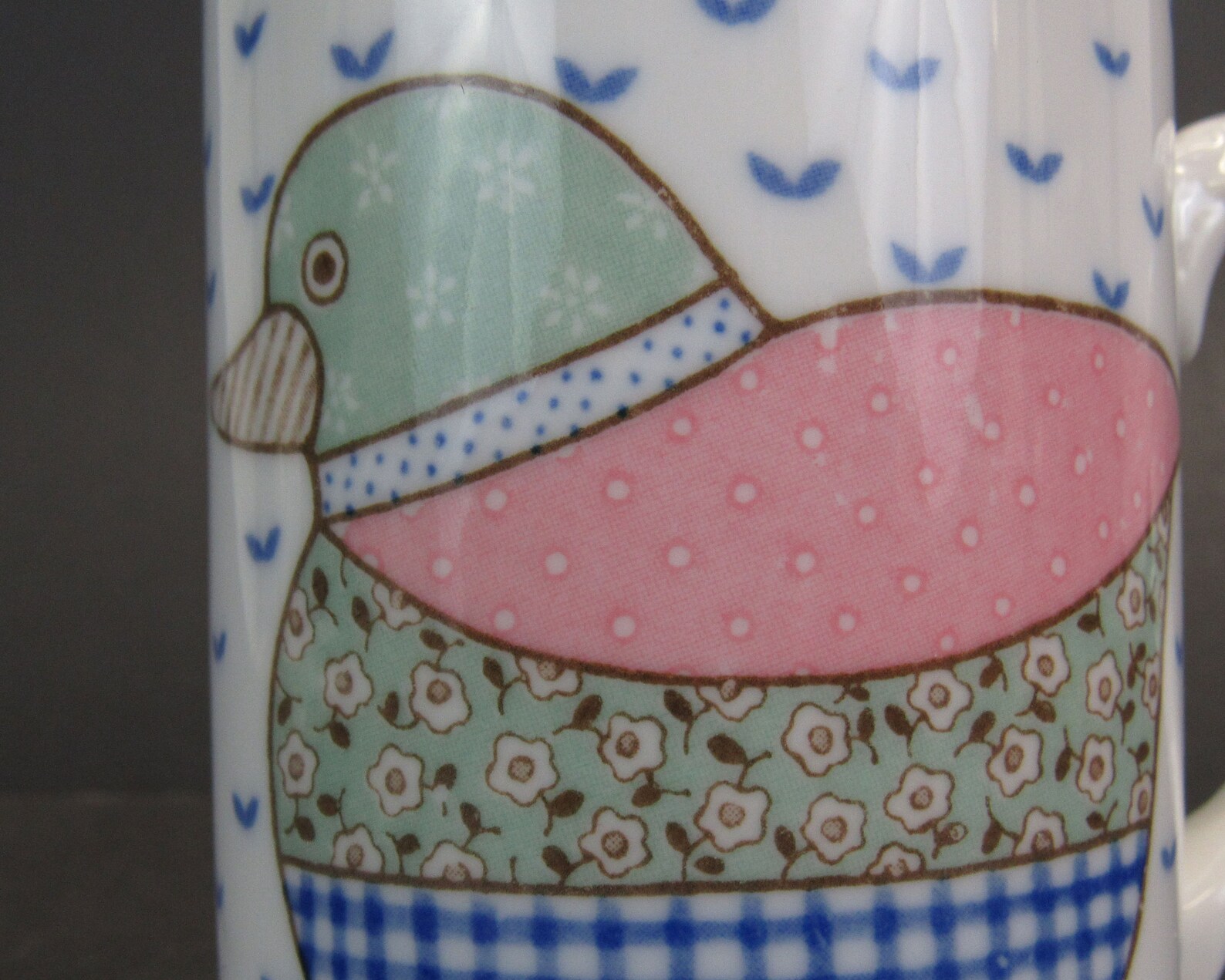 Vintage Pastel Patchwork Calico Cat Pig Chicken Duck Coffee | Etsy