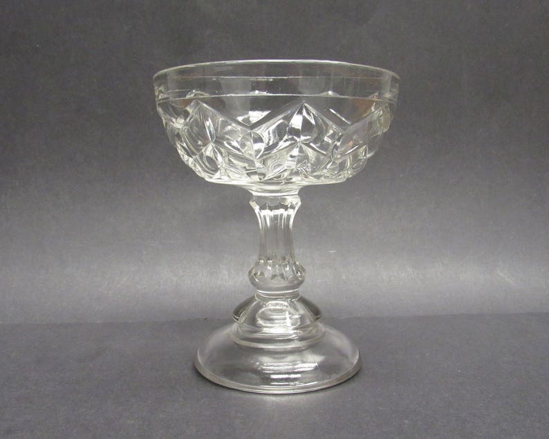 Vintage Clear Molded Glass Compote Dish E4671 - Etsy