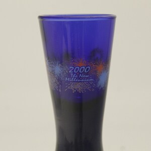 Vintage Blue Glass 2000 Millennium Shot Glass S1236 - Etsy