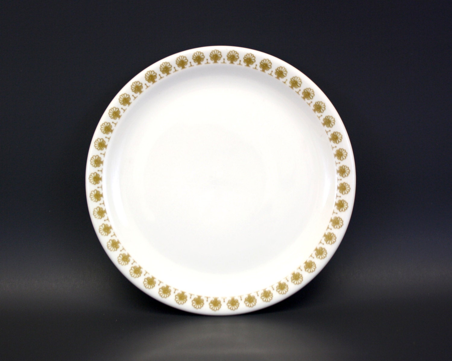 Vintage Shenango Restaurantware Mustard Floral Border Plates - Etsy