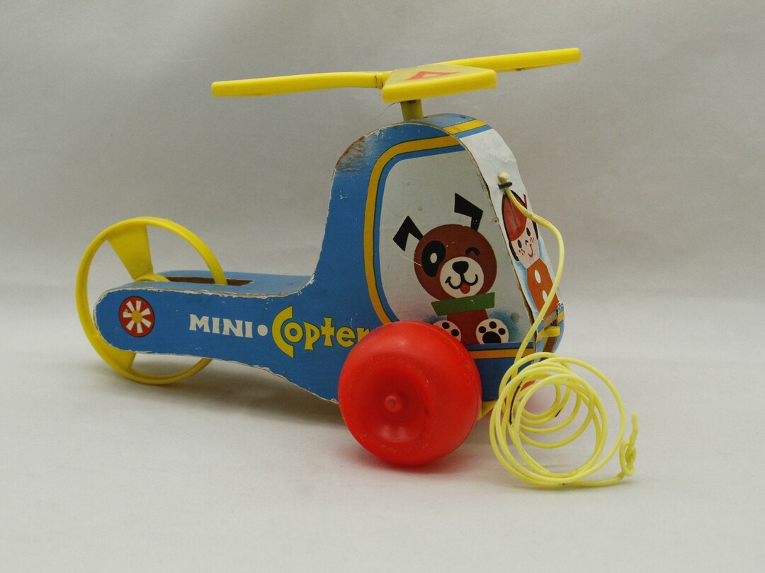 Vintage Fisher-price Mini Copter Pull Tray (V8154) - Etsy