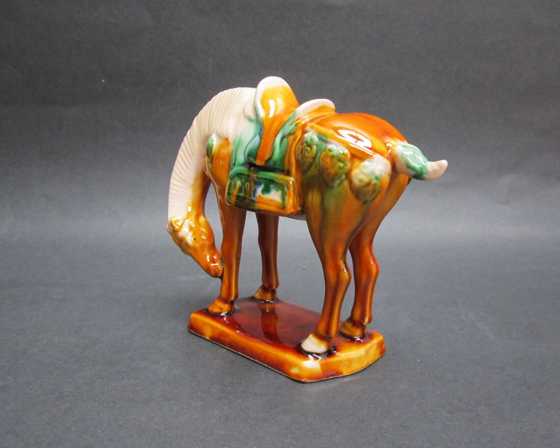 Vintage Tri Color Tang Pottery Horse Figurines Set of 3 - Etsy