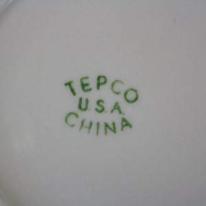 Vintage Tepco Green Pagoda Border Restaurant China Saucers, Set of 3 ...