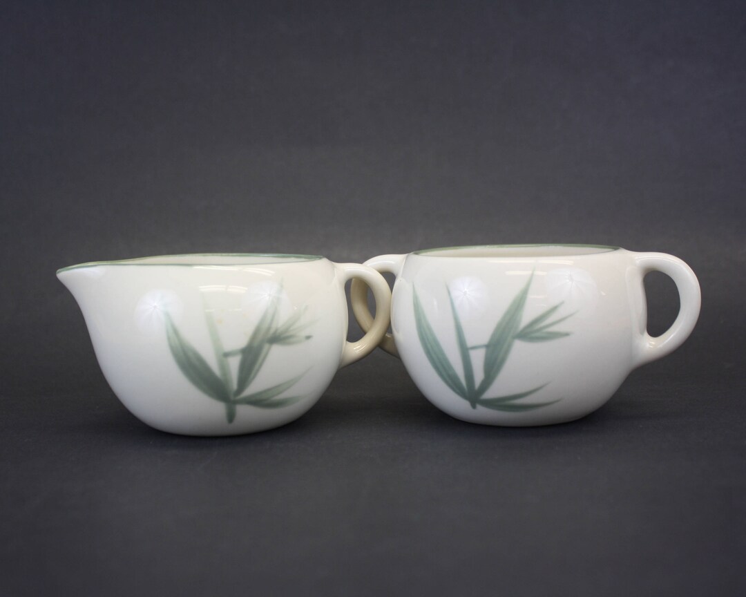 Vintage Winfield Pottery 1940s 'bamboo' Cream and Sugar Set (E5503) - Etsy