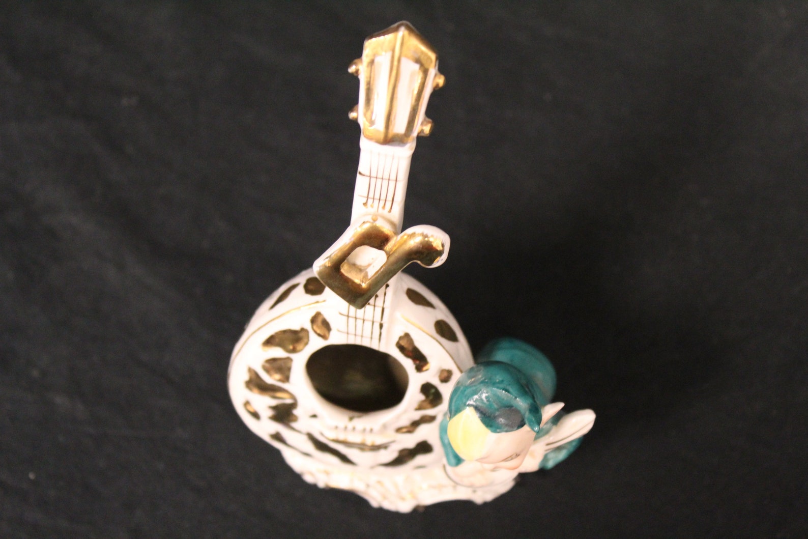 Vintage Kitsch Elf With Lute Figural Vase E8376 - Etsy