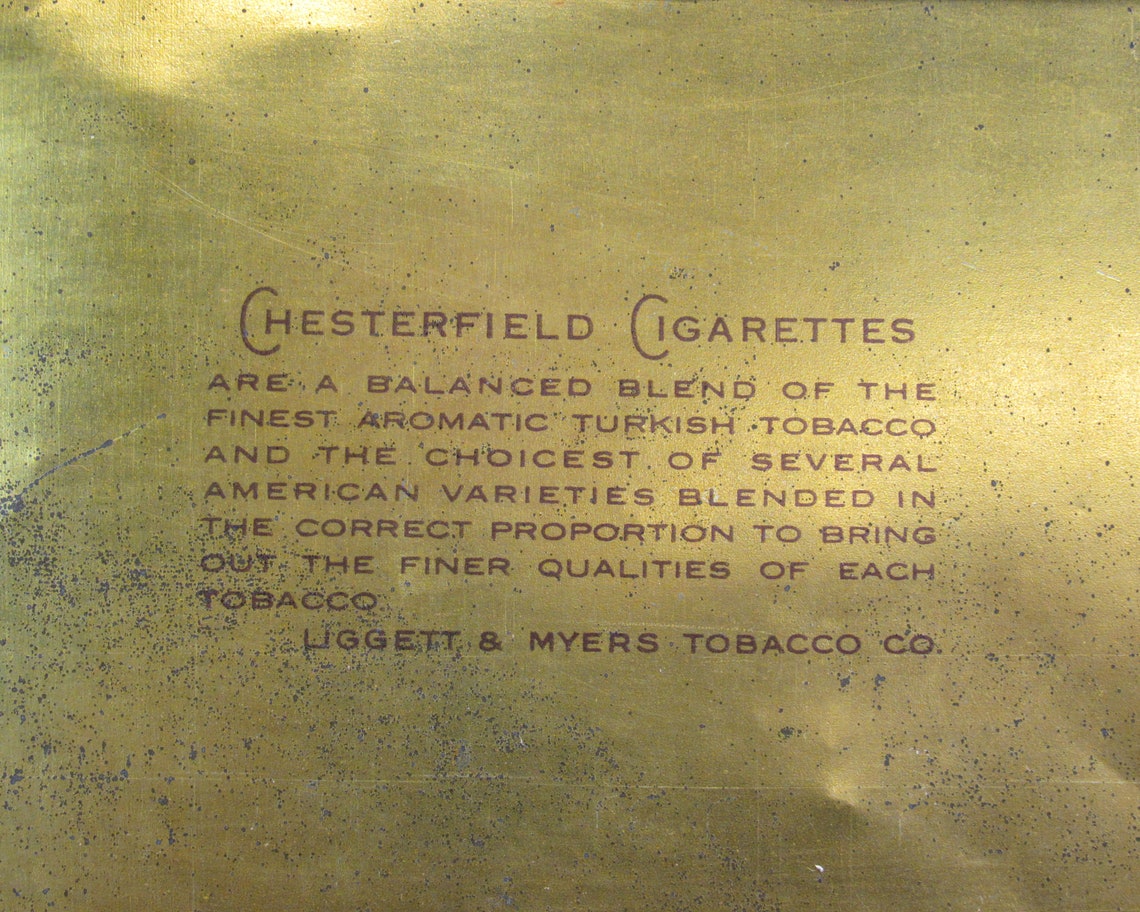 Vintage Metal Chesterfield Cigarette Box E11470 - Etsy