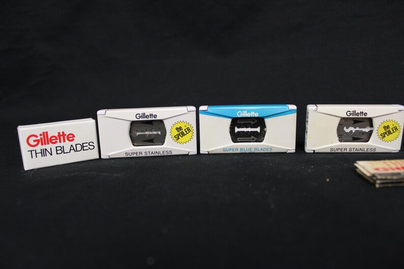 Vintage Gillette Safety Razors with Extra Blade Packets Set | Etsy