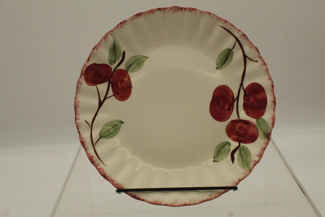 Vintage Blue Ridge Apple Plate Sponged Edge Southern Potteries (V9811 ...