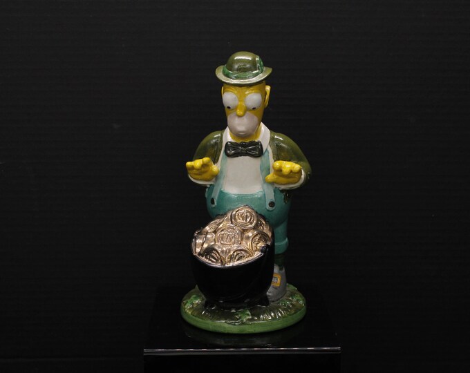 Vintage Rare 1995 Leprechaun Homer Simpson With Pot of Gold Porcelain ...