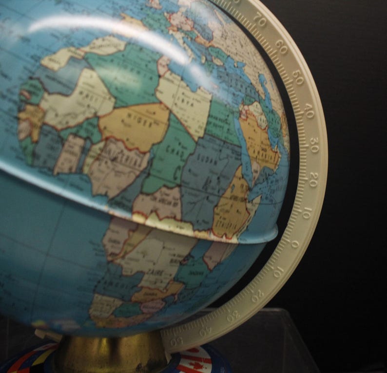 Vintage Globe With Country Flags on Base 1960s Ohio Art (S1683) - Etsy