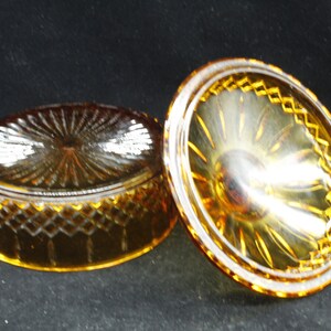 Vintage Amber Glass Candy Dish Finial Lid (V7508) - Etsy